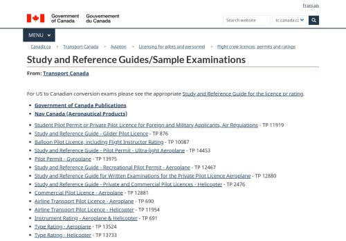 Training Links - Cornwall Aviation Student Resources